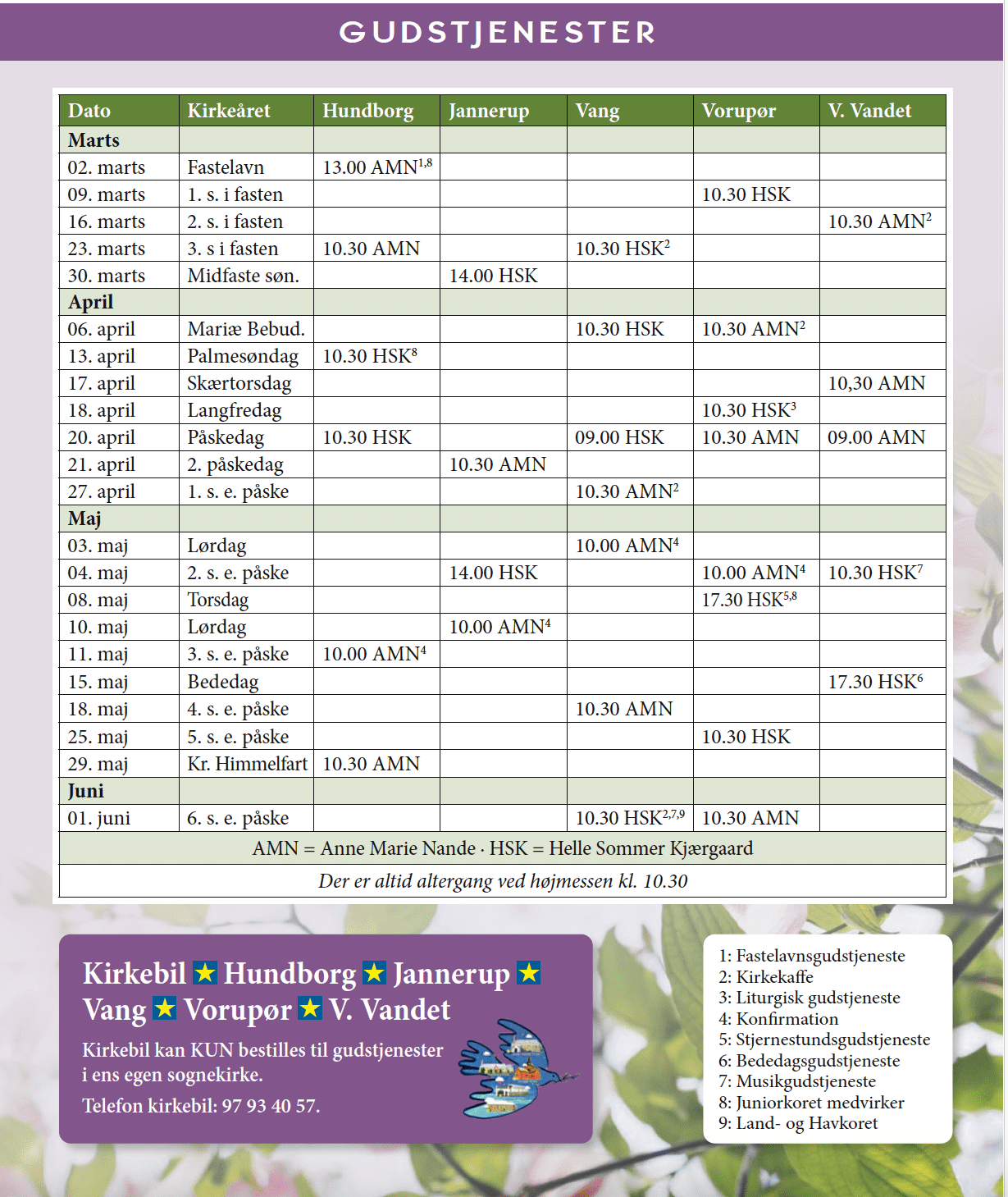 Aktuel kalender – 5-stjerne-pastoratet